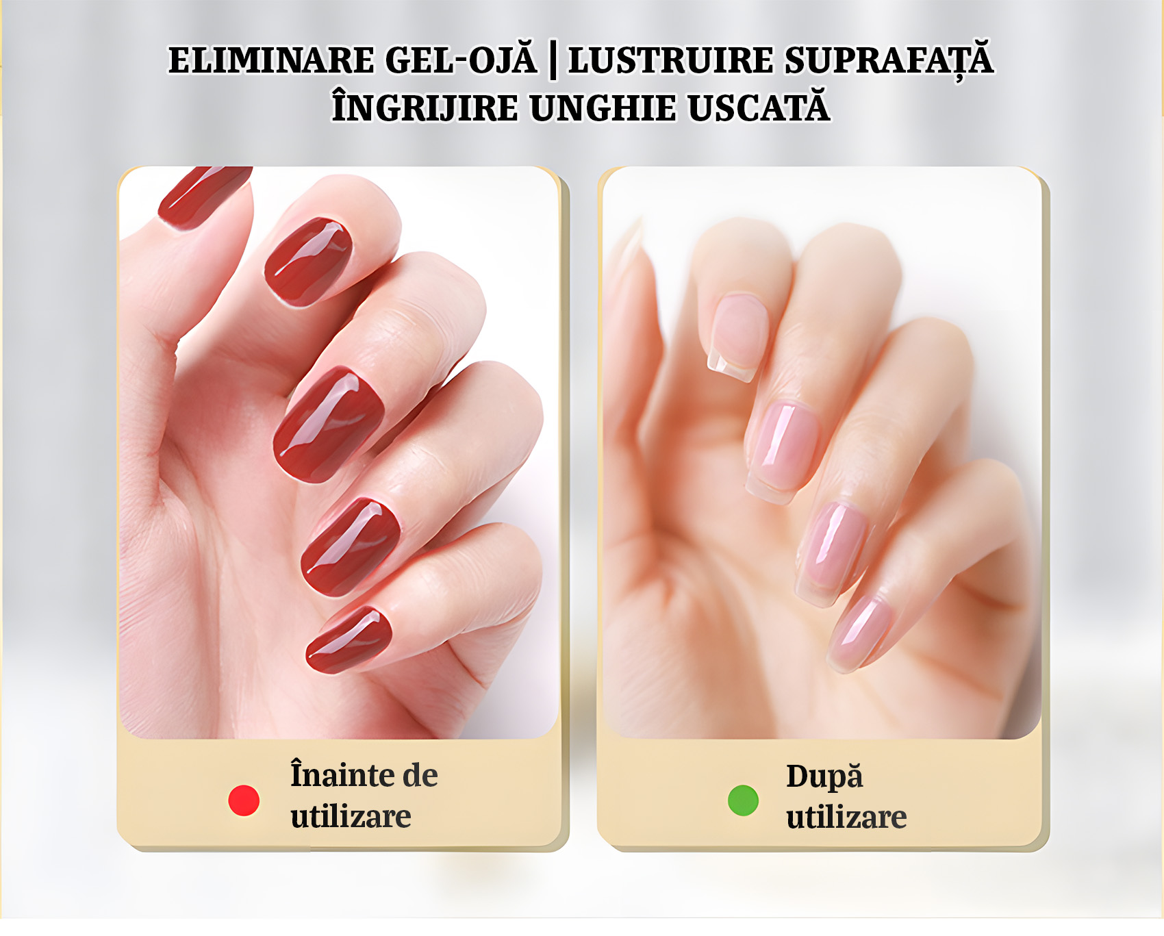 Freza de unghii profesionala, Solutter, 40000 RPM, functie memorie, 6 ...