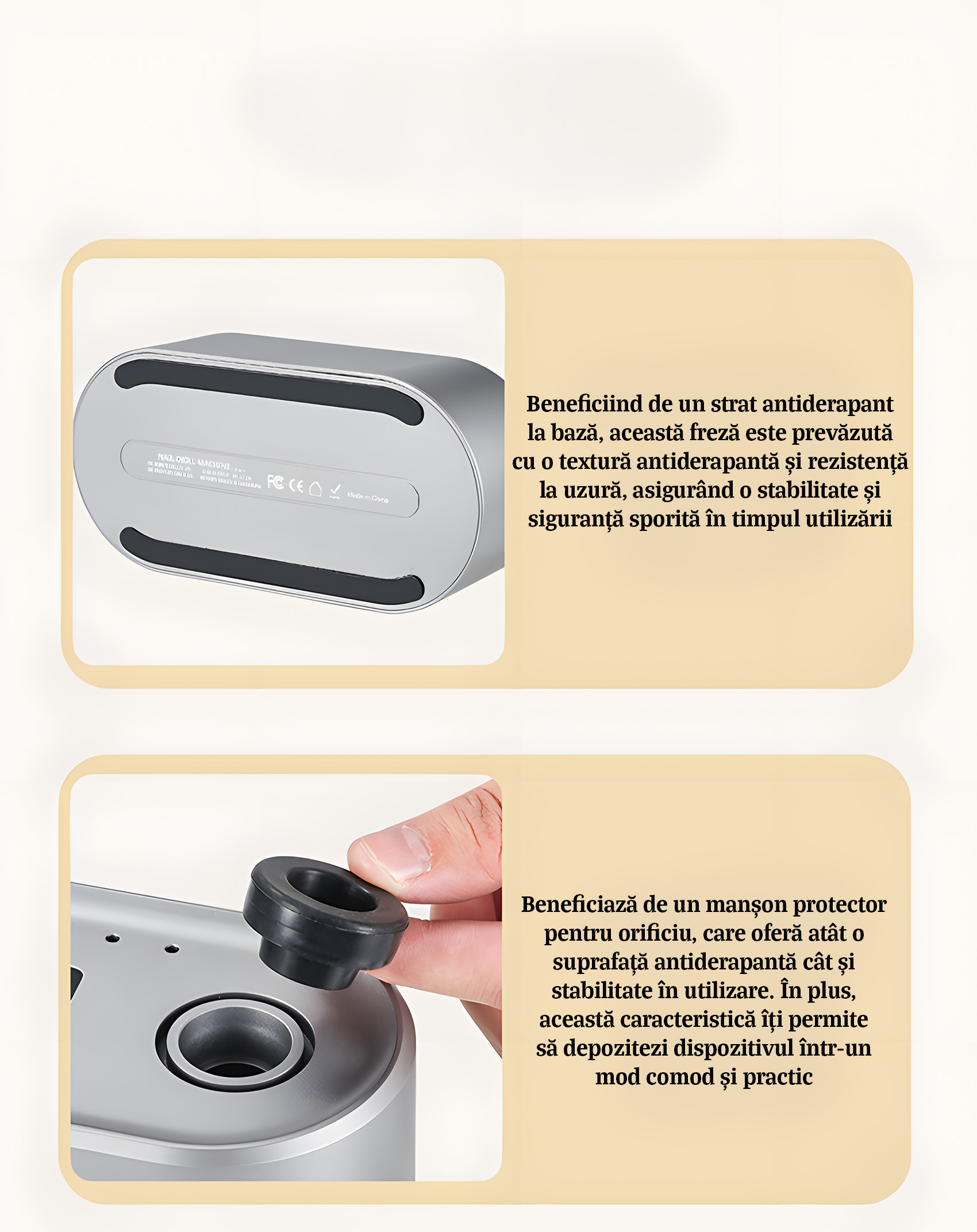 Freza de unghii profesionala, Solutter, 40000 RPM, functie memorie, 6 ...