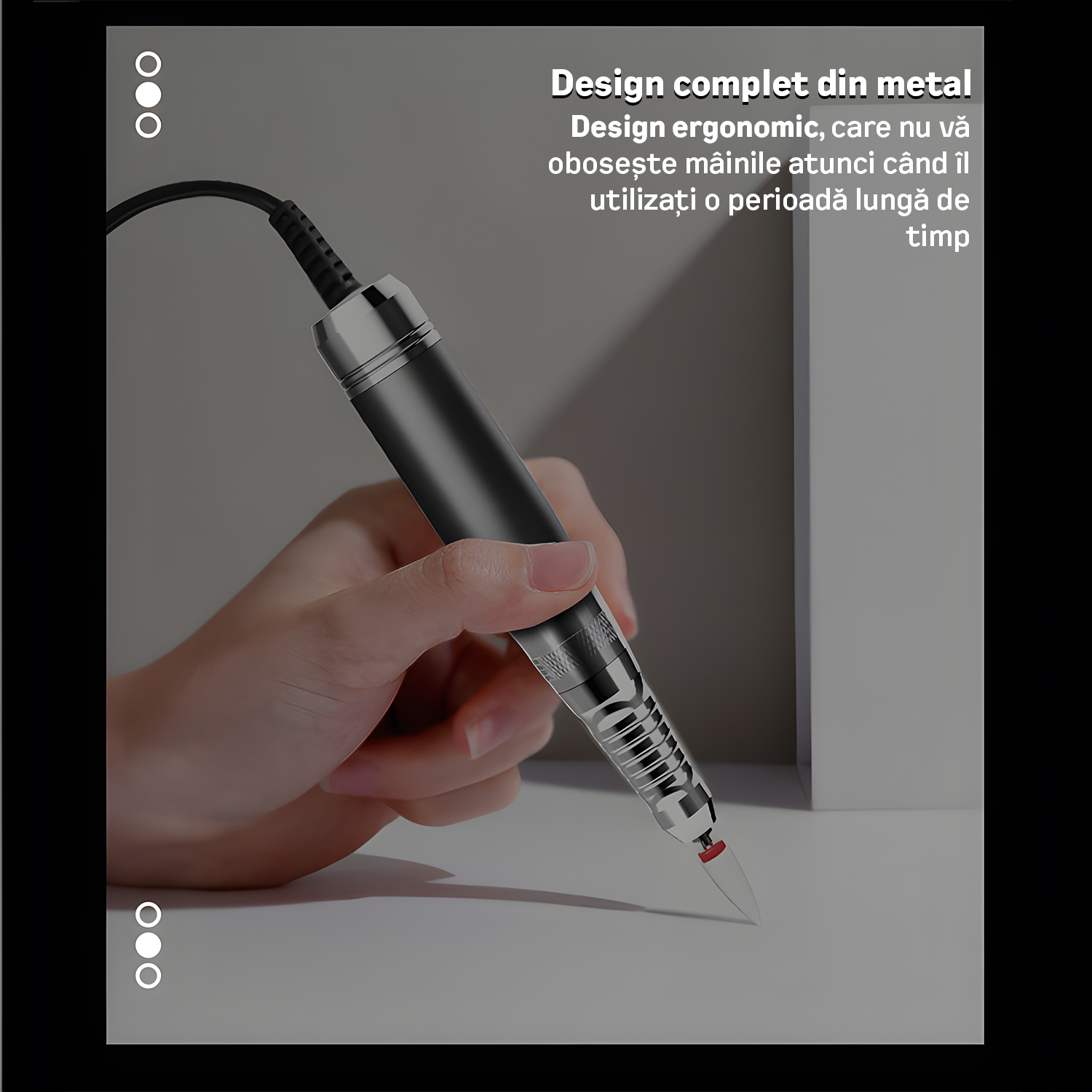 Freza unghii, Nivazo, 35000 RPM, ecran LCD touchscreen, acumulator ...